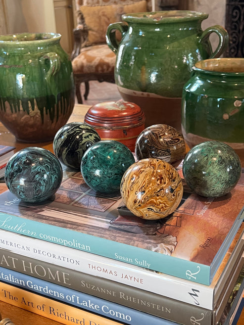 Paperweights by Globemaker Julia Forte TURQUOISE 1 – The French Tangerine