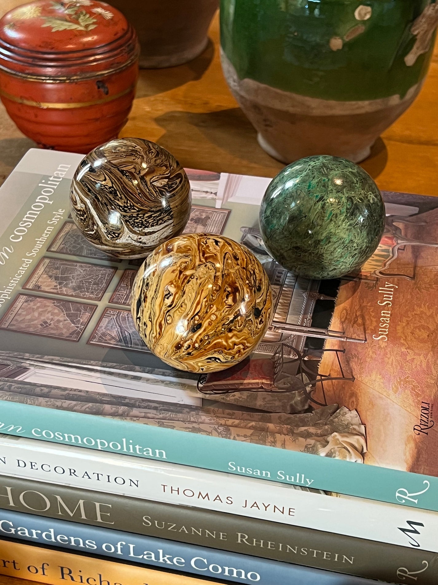 Paperweights by Globemaker Julia Forte TURQUOISE 1 – The French Tangerine