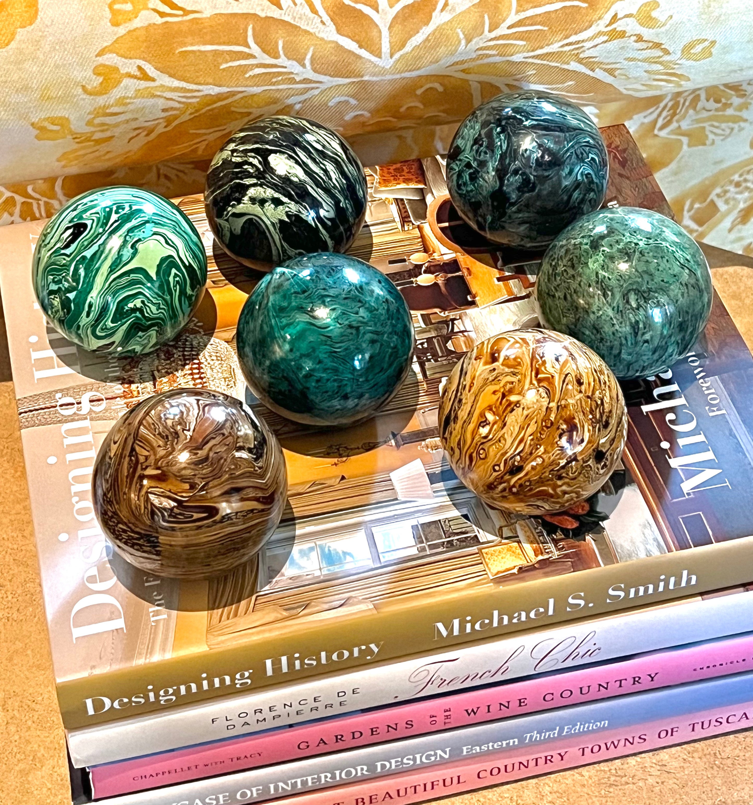Paperweights by Globemaker Julia Forte TURQUOISE 1 – The French Tangerine